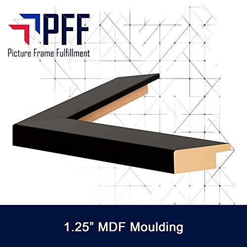 Picture Frame Factory Outlet | 15"x20" Picture Frame | Puzzle Frame | Poster Frame | 1.25 Inch Black MDF Frame | Plexi Glass and Hanging Hardware Included