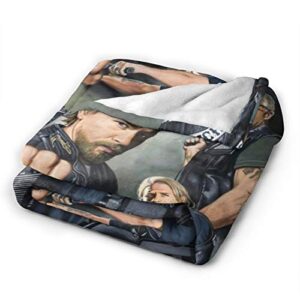 SKEGVINRE Sons of Anarchy Blanket Flannel Throw Blanket Soft Lightweight Winter Fuzzy Bed Blanket for Couch Sofa Bedroom 50"x40"