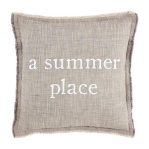 mud pie house pillow, a summer place, 22" x 22"