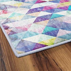 Brumlow MILLS Britta Washable Indoor or Outdoor Rug for Living or Dining Room, Bedroom and Kitchen Area, 30" x 46", Purple