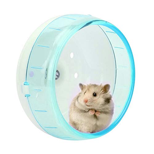 Felenny Hamster Wheel Toy Silent Runner Spinner Exercise Running Wheel Small Pets Plastic Silent Roller Exercise Wheel Cage Attachment Suitable for Small Animals Hamster Guinea Pig Blue