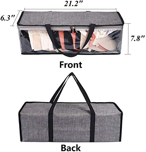 Hat Storage,Hat Organizer, Hat Storage for Baseball Caps ,Cap Holder,Hat Case with Carry Handles and Dual Zipper,Holds Up to 19 Hats,Portable/Visible/Dust Proof Design,21.2”L x 6.3”W x 8”H(Gray)