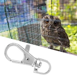 Pssopp 12Pcs Pet Birds Cage Metal Hook Clip Iron Anti-Escape Pet Bird Cage Door Buckle Lock Claw Trigger Snap Hook