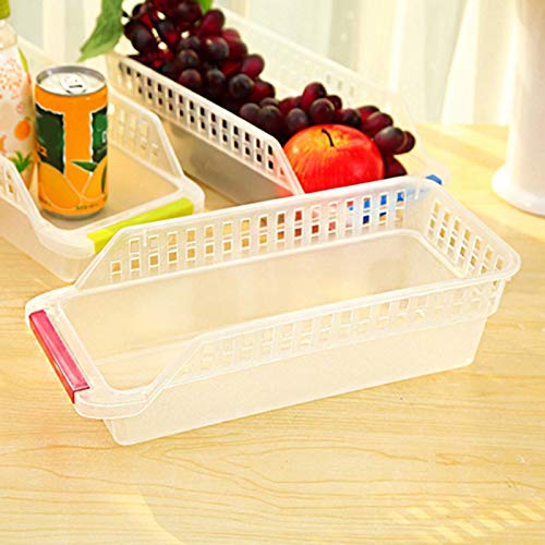 shlutesoy Refrigerator Organizer Bins,Stackable Fridge Organizers for Freezer, Kitchen, Countertops, Cabinets - Clear Pantry Storage Rack