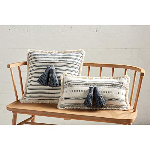 Mud Pie Tassel Fringe Pillow, Lumbar