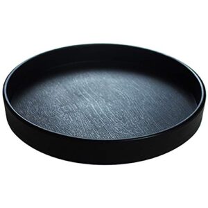 fuongee reptile water food dish bowl turtle feeder tortoise feeding dish container (m, black)