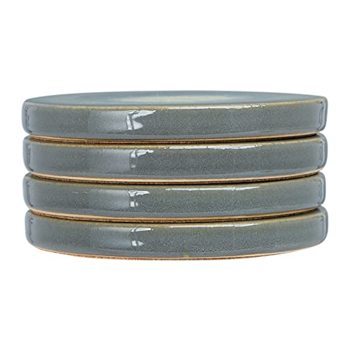 Main + Mesa Stoneware Reactive Glaze Coasters, Set of 4