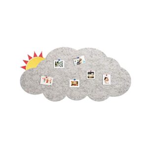 multicolor felt wall stickers, creative clouds and sun felt board, cork board kindergarten decoration message board