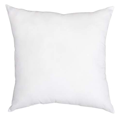 Amazon Basics White Hypoallergenic Decorative Throw Pillow Insert - 24" x 24", 1-Pack