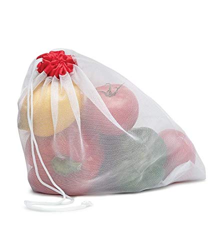 Joie Reusable Produce Bags 5pc Set, Sustainable, Nylon, Mesh, Machine Washable, Eco-Friendly