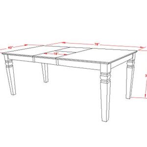 East West Furniture LGVA7-LWH-W Dining Set