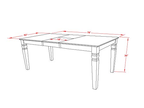 East West Furniture LGVA7-LWH-W Dining Set