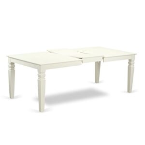 East West Furniture LGVA7-LWH-W Dining Set