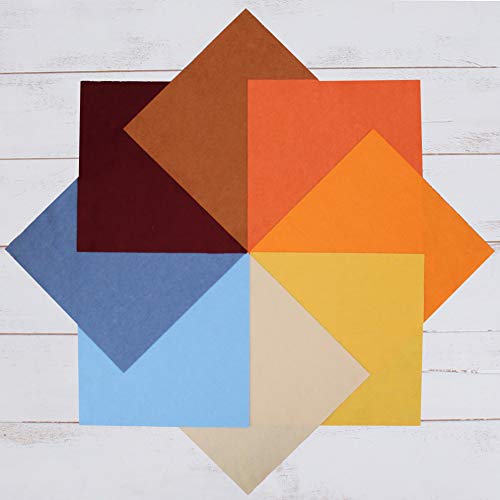 Threadart Premium Felt Precut Sheets - 8 Big 12" x 12" Squares - Autumn Harvest Colors | Soft Wool-Like Feel | 1.2mm Thick Fabric for DIY Crafts, Sewing, Crafting Projects | Compatible with Cricut Maker