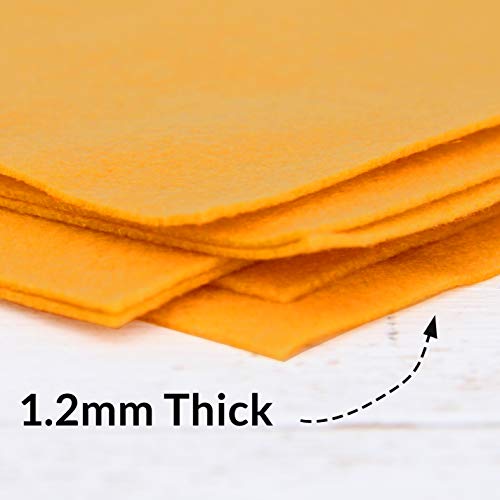 Threadart Premium Felt Precut Sheets - 8 Big 12" x 12" Squares - Autumn Harvest Colors | Soft Wool-Like Feel | 1.2mm Thick Fabric for DIY Crafts, Sewing, Crafting Projects | Compatible with Cricut Maker