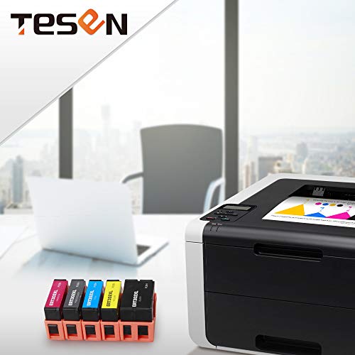 TESEN Remanufactured 302XL Ink Cartridge Replacement for Epson 302XL 302 T302XL T302 with Upgraded Chip Use with Epson XP-6000 XP-6100 Printer 5 Pack T302XL020 T302XL120 T302XL220 T302XL320 T302XL420