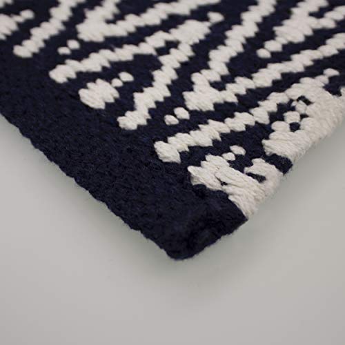 French Connection Home "French Conection Anwar Handwoven 27 x 45 Moroccan Accent Rug, Navy