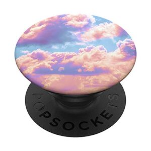 aesthetic pastel pink lavender purple clouds dreamy sky popsockets popgrip: swappable grip for phones & tablets