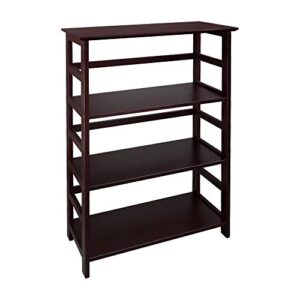 casual home soho manhattan 4-shelf bookcase 26 wide - espresso, 304-44