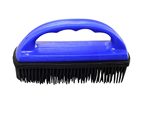 Grewal Equestrian Super Groom Saddle Pad Cleaning Brush (Blue)