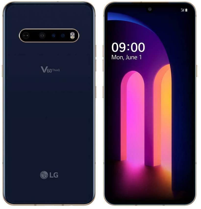 LG V60 ThinQ 5G 128GB Android Smartphone LM-V600TM (Renewed) (Classy Blue, 128GB, GSM Unlocked)