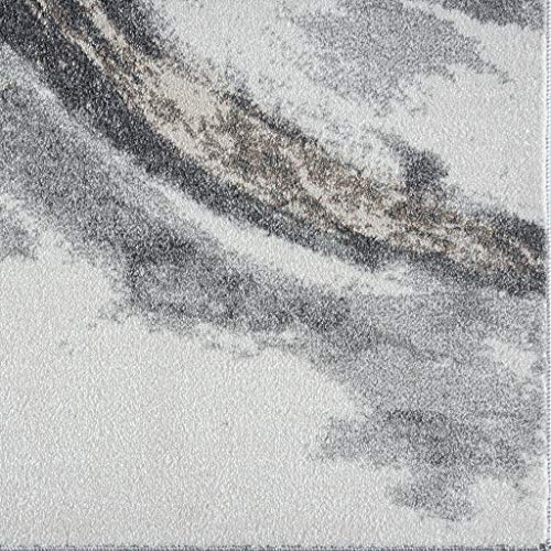 LUXE WEAVERS Abstract Gray 5x7 Geometric Area Rug, Medium Pile Modern Carpet