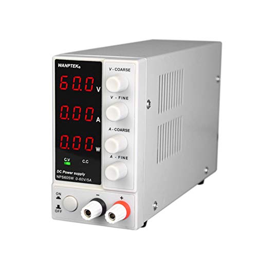 DC Power Supply Variable, NPS605W DC Power Supply Adjustable Digital 300W 0-60V 0-5A Adjustable Switching Regulated Power Supply with 3 Digits Display and Leads Power Cord