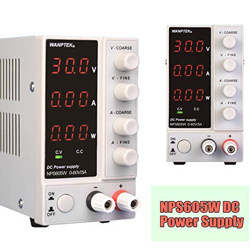 DC Power Supply Variable, NPS605W DC Power Supply Adjustable Digital 300W 0-60V 0-5A Adjustable Switching Regulated Power Supply with 3 Digits Display and Leads Power Cord