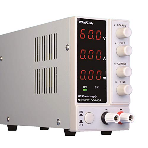 DC Power Supply Variable, NPS605W DC Power Supply Adjustable Digital 300W 0-60V 0-5A Adjustable Switching Regulated Power Supply with 3 Digits Display and Leads Power Cord