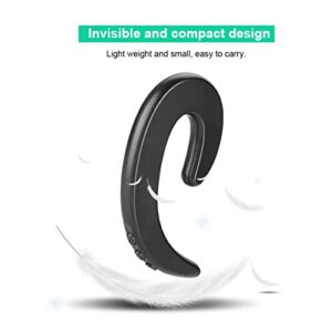 Uxsiya Invisible Anti Sweat Bone Conduction Painless Earphone Headset Hands Free Light Weight Compact Ear Hook for Business Office Driving(Black)