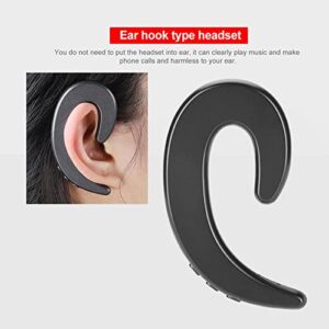 Uxsiya Invisible Anti Sweat Bone Conduction Painless Earphone Headset Hands Free Light Weight Compact Ear Hook for Business Office Driving(Black)