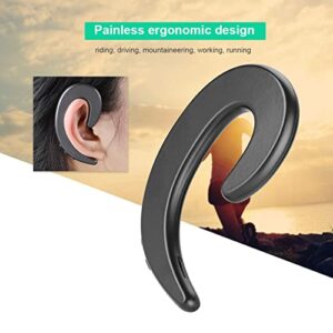 Uxsiya Invisible Anti Sweat Bone Conduction Painless Earphone Headset Hands Free Light Weight Compact Ear Hook for Business Office Driving(Black)