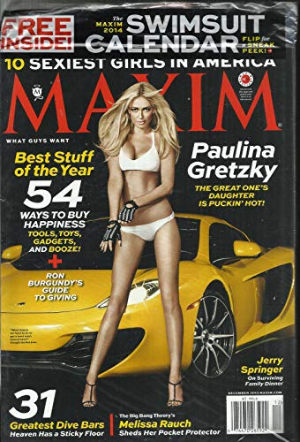 MAXIM MAGAZINE, DECEMBER, 2013 ISSUE # 189 10 SEXIEST GIRLS IN AMERICA