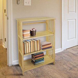 Casual Home "Soho Manhattan 4-Shelf Folding Bookcase 26"" Wide - Natural (333-40)