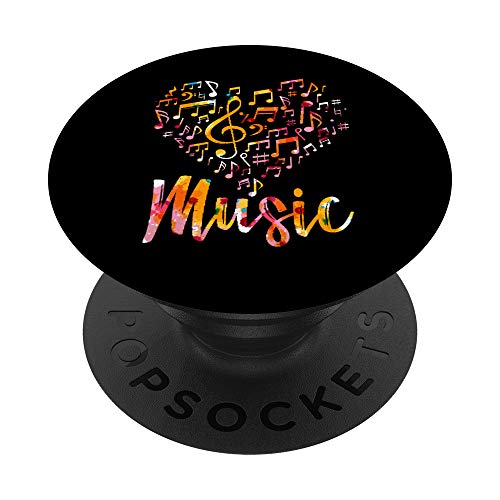 Musician Gift Musical Instrument Music Notes Treble Clef PopSockets Swappable PopGrip