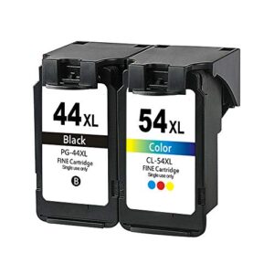 saiyeeka remanufactured 44 54 ink cartridge replacement for canon 44 and 54 ink pg44 cl54 xl pg-44xl cl-54xl for pixma e401 e402 e461 e471 e481 1 black 1 tri-color