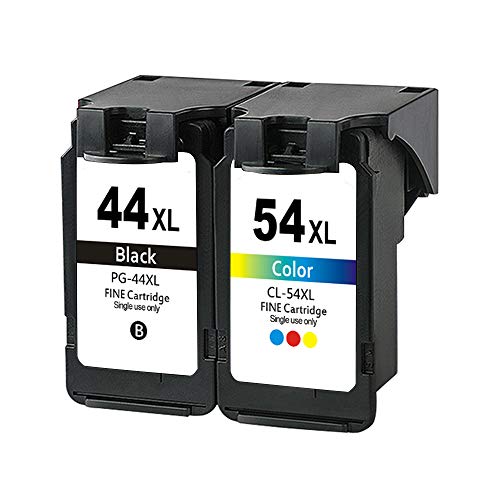 Saiyeeka Remanufactured 44 54 Ink Cartridge Replacement for Canon 44 and 54 Ink PG44 CL54 XL PG-44XL CL-54XL for Pixma E401 E402 E461 E471 E481 1 Black 1 Tri-Color