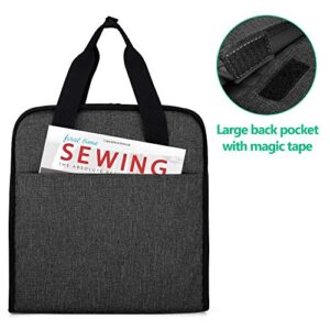 YARWO Sewing Accessories Organizer, Sewing Supplies Storage Bag for Sewing Tools and Craft Supplies, Black with Arrow (Patented Design)