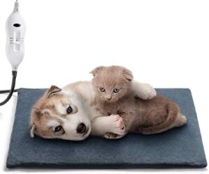 boderrio pet heating pad, electric heating pad for dogs and cats indoor warming mat with auto power off