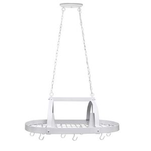 Elegant Designs PR1000-WHT Kitchen Downlights 2 Light Pot Rack, White