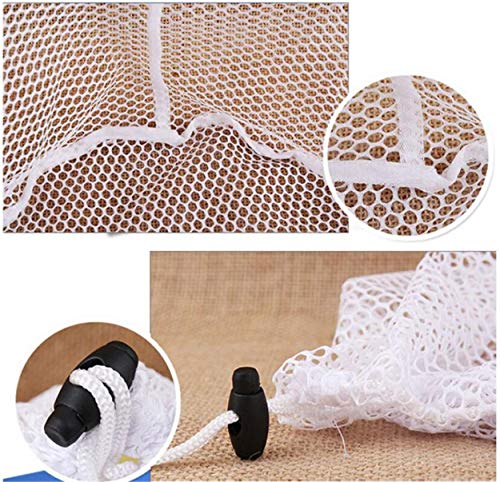 Premium Fine Mesh Laundry Bag - Sturdy White Mesh Material with Drawstring Closure. Ideal Machine Washable Mesh Laundry Bag for Factories, College, Dorm and Apartment Dwellers - (Large, 20 x 28")