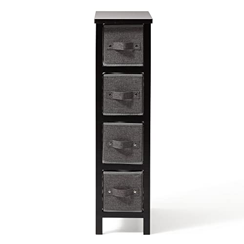 Edenbrook 4 Drawer Storage Organizer - Organization and Storage - Room Organization - Charcoal/Black Storage Drawers