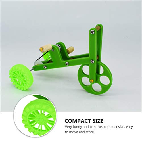 ibasenice Bird Playground Parrot Training Toys Parrot Bike Toy Bird Cage Play Bike Parrot Mini Bike for Parakeet African Grey Cockatoo (Green, 1pc) Parakeet Toys