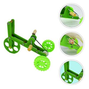 ibasenice Bird Playground Parrot Training Toys Parrot Bike Toy Bird Cage Play Bike Parrot Mini Bike for Parakeet African Grey Cockatoo (Green, 1pc) Parakeet Toys