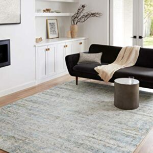 Loloi II Drift Collection DRI-03 Ivory/Sky, Contemporary 7'-6" x 9'-6" Area Rug