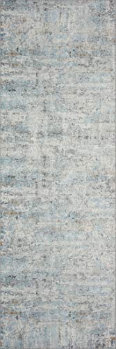 Loloi II Drift Collection DRI-03 Ivory/Sky, Contemporary 7'-6" x 9'-6" Area Rug