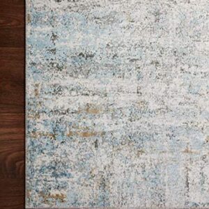 Loloi II Drift Collection DRI-03 Ivory/Sky, Contemporary 7'-6" x 9'-6" Area Rug