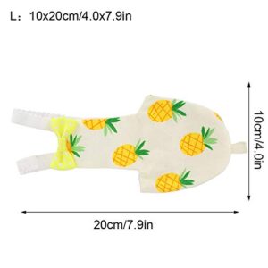 Bird Diaper, Washable Reusable Parrots Nappies Bird Cute Diaper Clothes Flight Suit for Mini Parrot Small Birds q(L Pineapple)