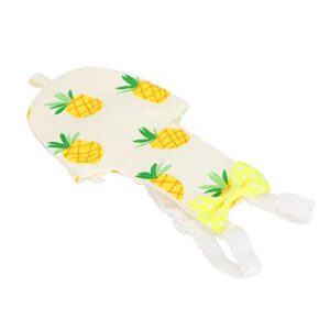 Bird Diaper, Washable Reusable Parrots Nappies Bird Cute Diaper Clothes Flight Suit for Mini Parrot Small Birds q(L Pineapple)