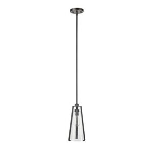 globe electric 60330 sonny 1 pendant lighting, dark bronze, seeded glass shade